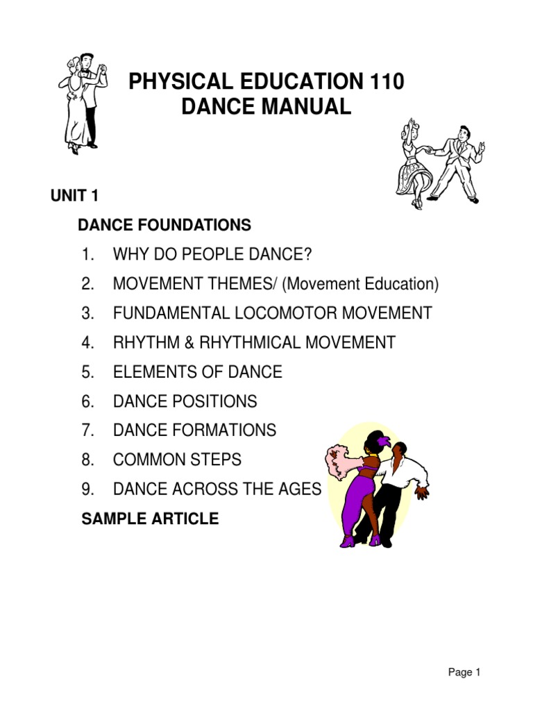 Dance Manual Unit 1 F06 | PDF | Dances | Rhythm