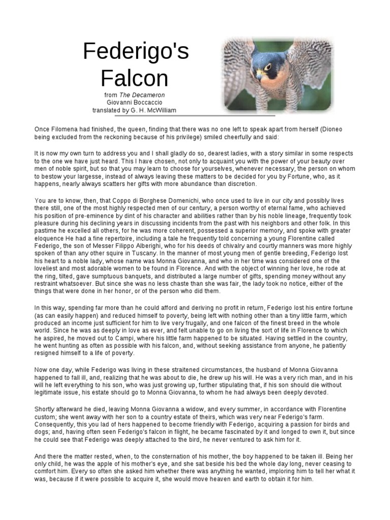 Federigo's Falcon | PDF | Mystery, Thriller & Crime Fiction