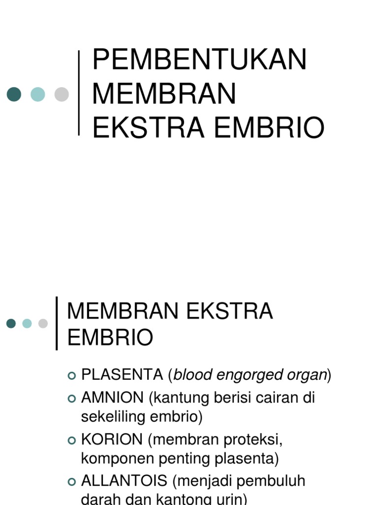 Pembentukan Membran Ekstra Embrio | PDF | Kesehatan Holistik | Sains ...