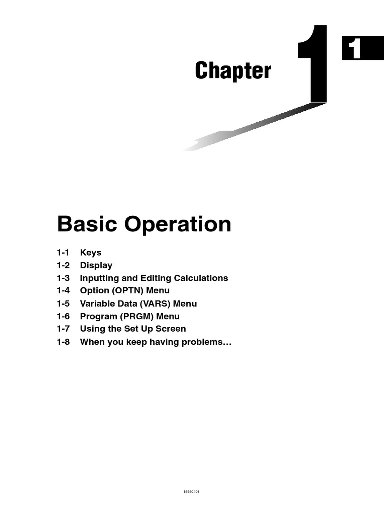 Chapter 1 Basic Operation | PDF