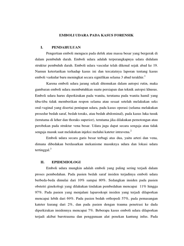 Emboli Udara Pada Kasus Forensik | PDF