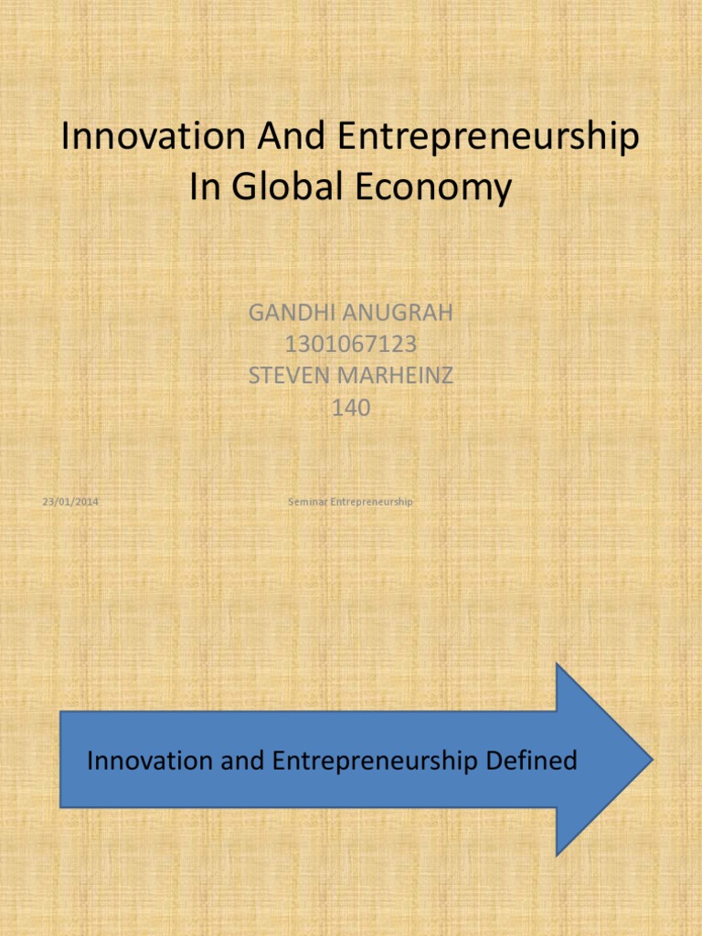 Defining Innovation in Entrepreneurship | PDF | Entrepreneurship ...