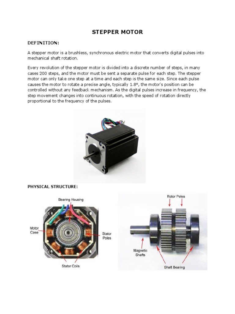 STEPPER MOTOR DEFINITION | PDF | Electromagnetism | Electrical Engineering