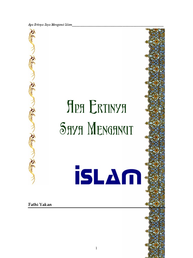 Maza Yakni Intimai Islam Fathi Yakan | PDF | Pengembangan Diri