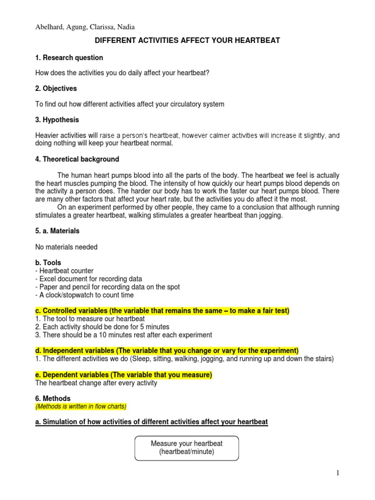 Lab Report | Heart Rate | Heart