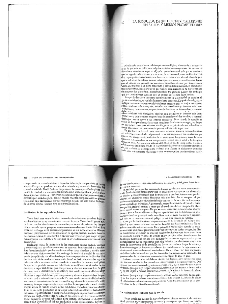 Howard Gardner - La Búsqueda de Soluciones Callejones Sin Salida y Medios Prometedores | PDF ...