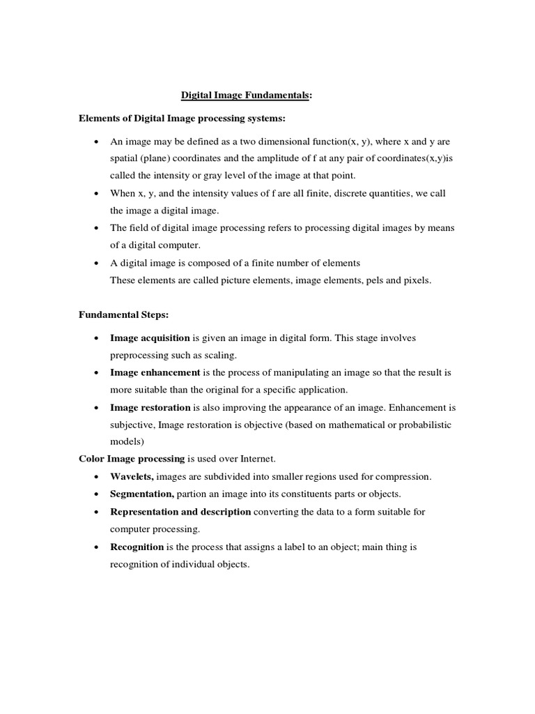 Digital Image Fundamentals: Elements of Digital Image Processing ...