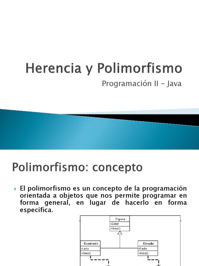 Herencia y Polimorfismo | PDF | Herencia (Programación Orientada a Objetos) | Objeto (informática)