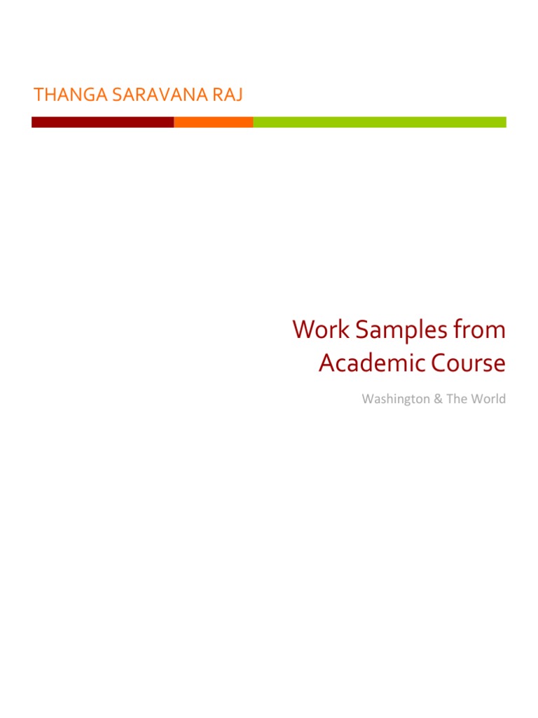 Academic Work Samples: Washington & The World | PDF