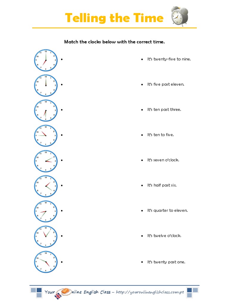 Telling The Time 2 | PDF