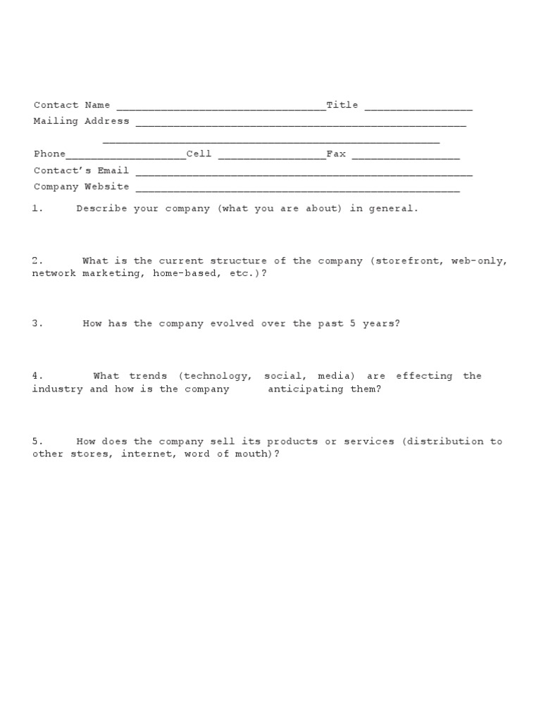 Questionnaire Marketing Mix | PDF | Graphic Design | Marketing