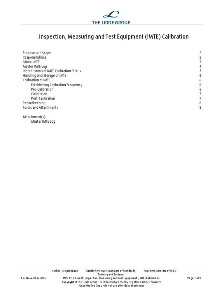 Imte | PDF | Calibration | Metrology