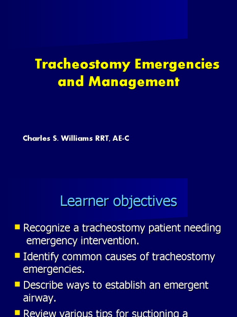 Tracheostomy Emergencies | Pulmonology | Diseases And Disorders