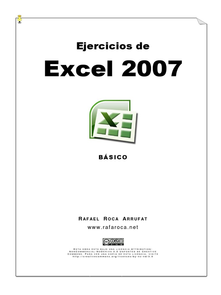 Ejercicios Básicos de Excel 2007 | PDF | Microsoft Excel | Hoja de cálculo