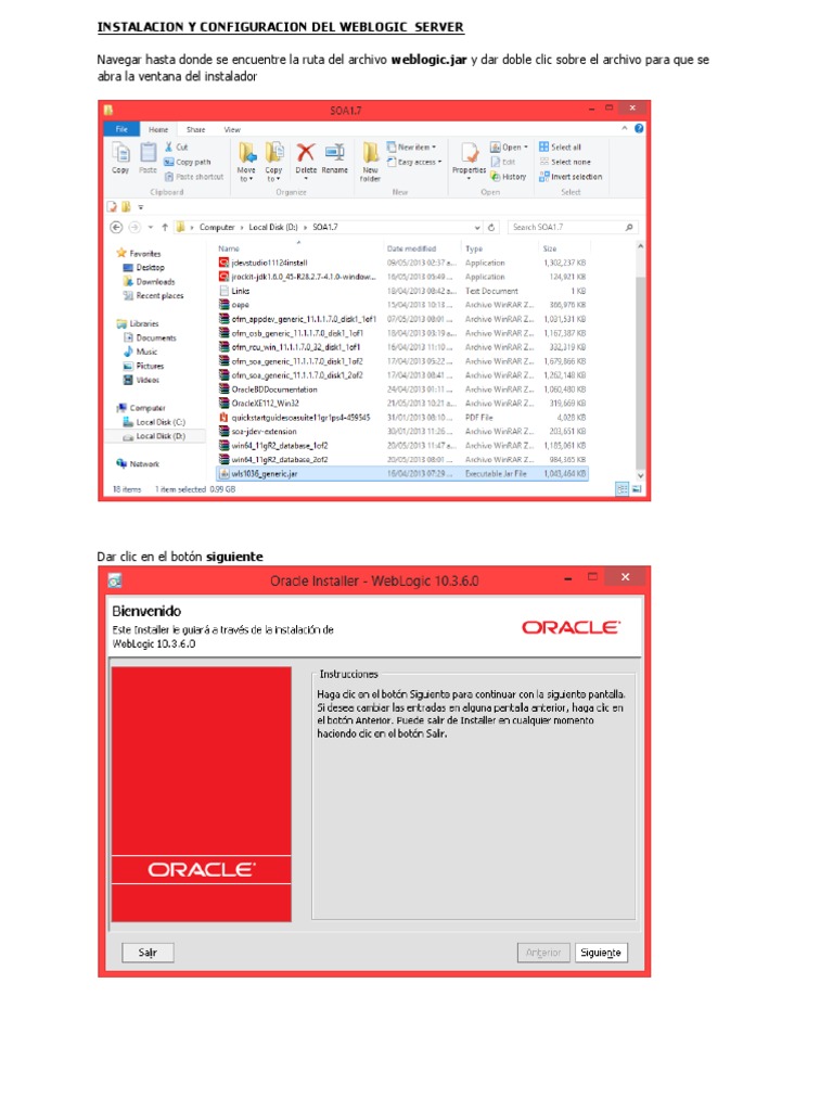 Instalacion y Configuracion de Weblogic | PDF | Point and Click | Java ...