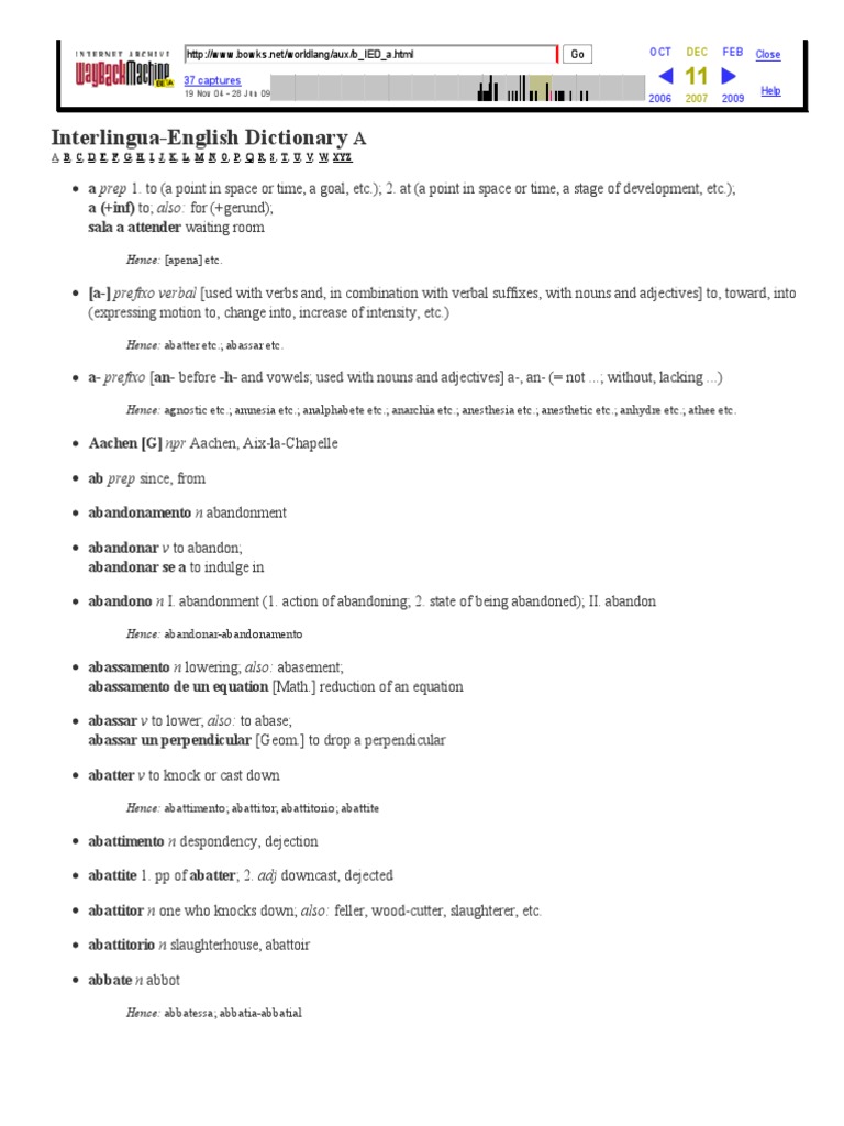 Interlingua English Dictionario Dictionary | PDF | Accordion | Adjective