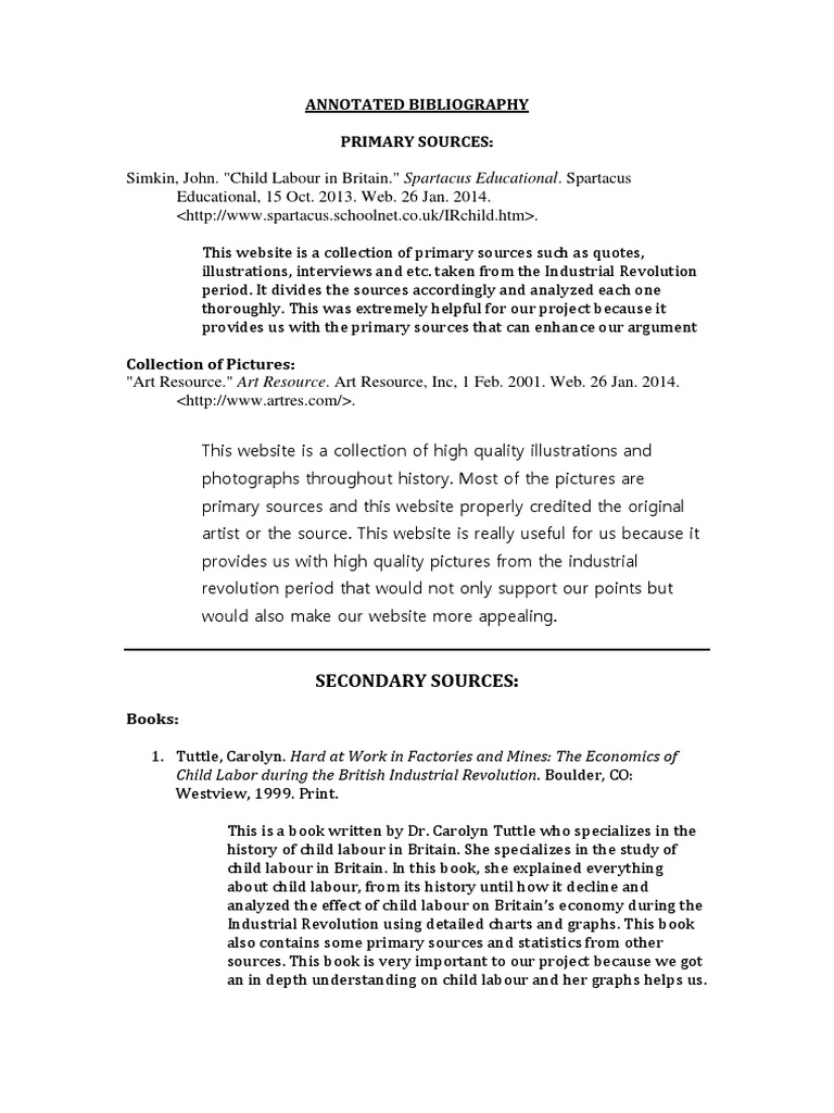 Annotated Bibliography | Child Labour | Labour Economics