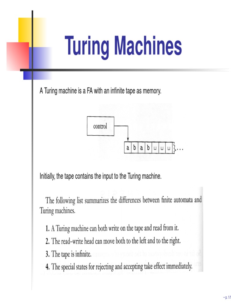Turing Machines | PDF | Metalogic | Algorithms