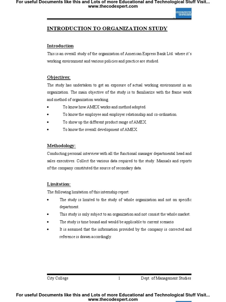 Introduction To Organization Study | PDF | American Express | Credit Card