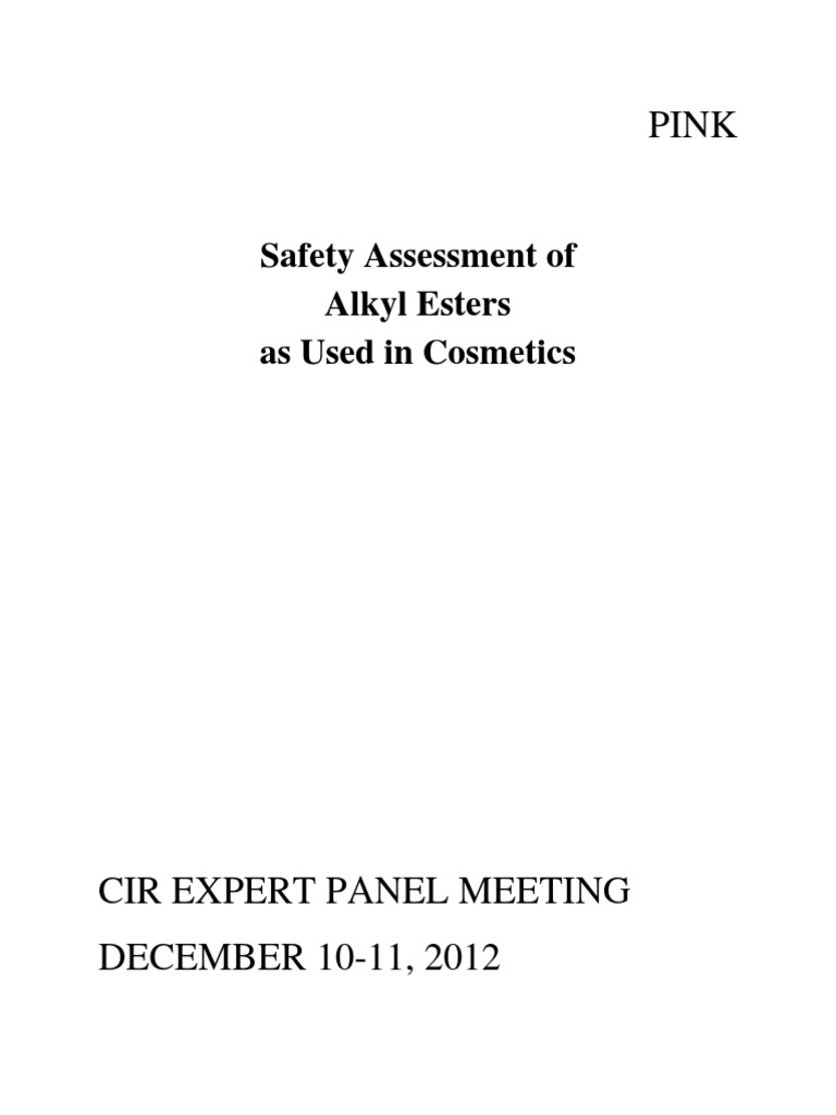 2012 - Cosmetic Ingredient Review - Amended Safety Assessment of Alkyl ...