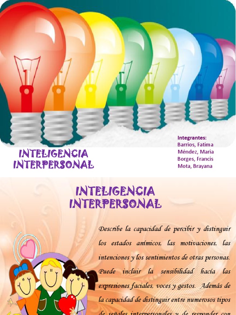 Definición y características de la inteligencia interpersonal | PDF ...