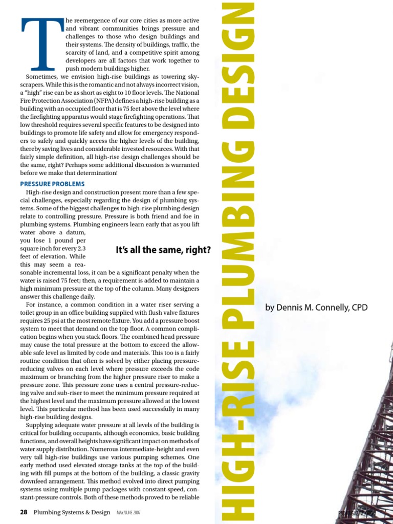 High Rise Plumbing | PDF | Plumbing | Pipe (Fluid Conveyance)