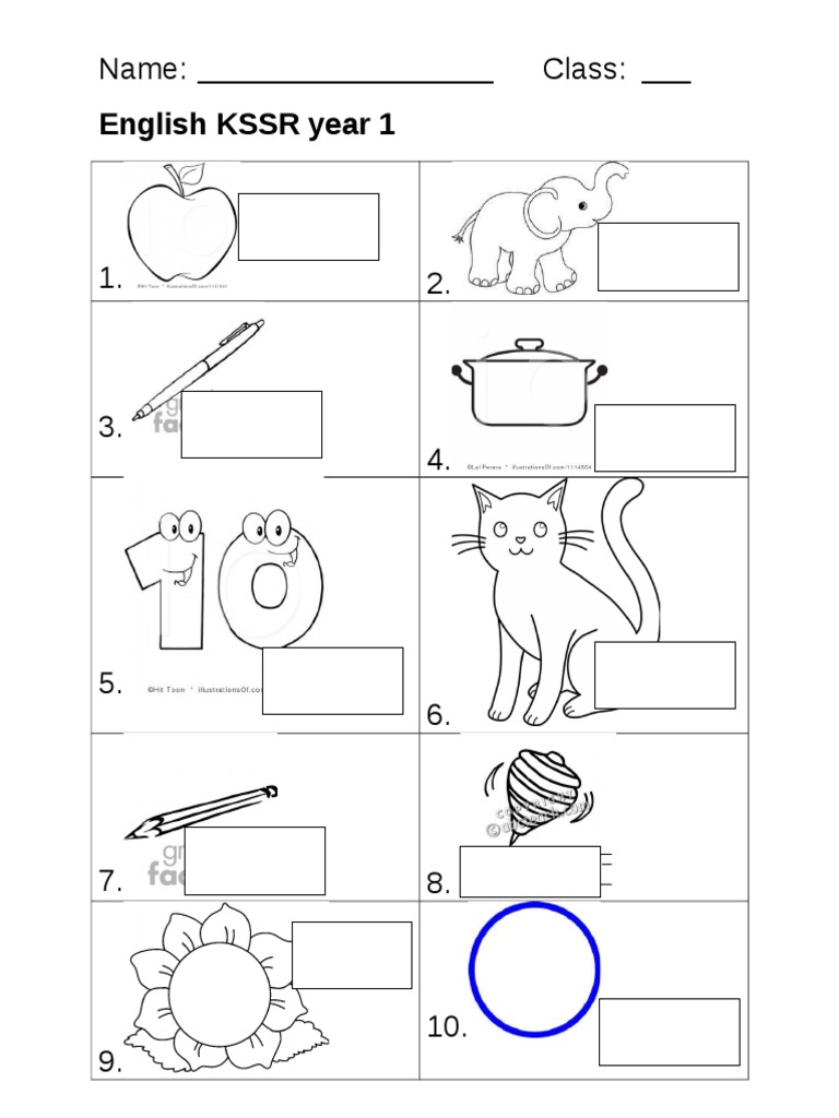 English KSSR Year 1 | PDF | Science & Mathematics