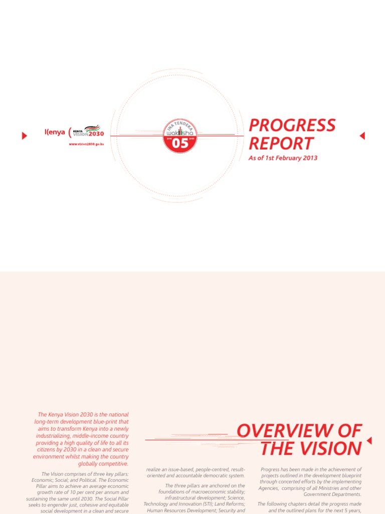 Kenya Vision 2030 Progress Report 2013 | PDF | Infrastructure | Public ...