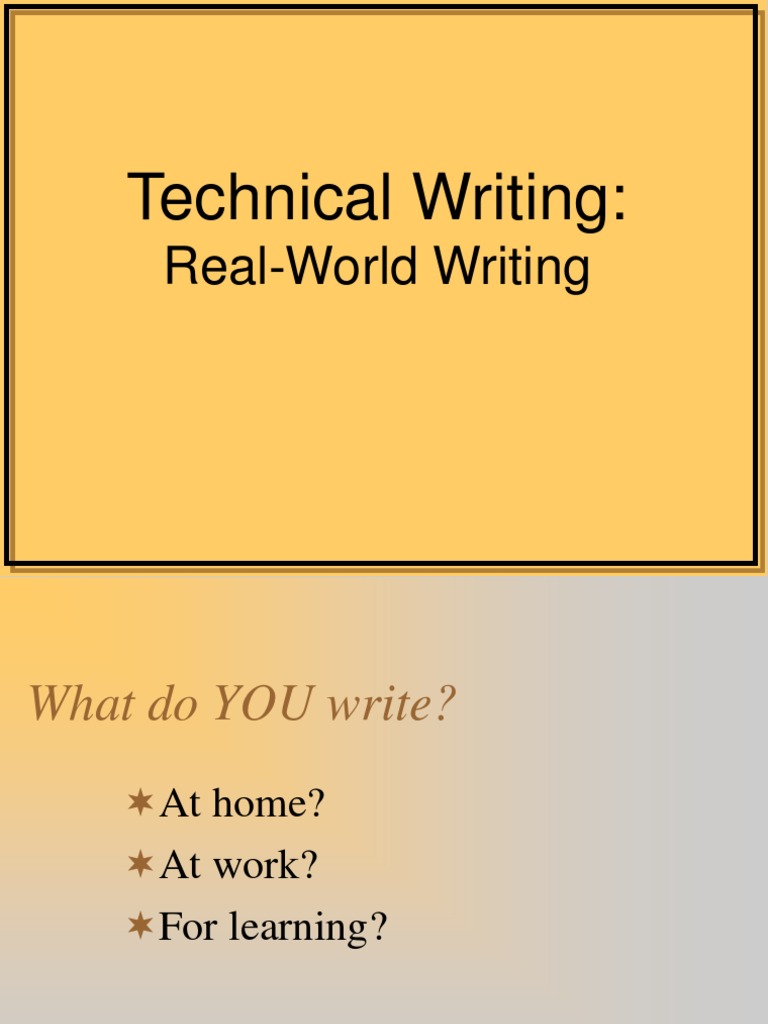 Technical Writing Powerpoint | PDF | Information | Epistemology