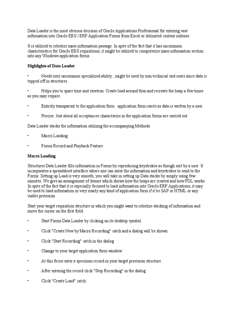 Fdl Data Loader Pdf Computer Science Computer Engineering 