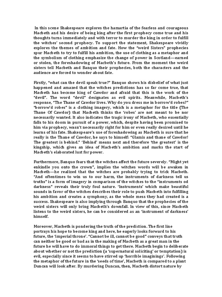 Macbeth Analysis Act 1 Scene 2 | Macbeth