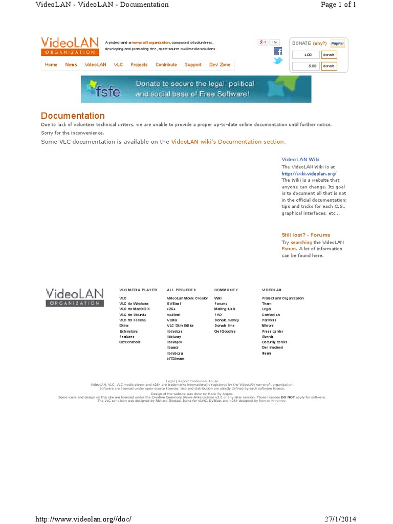 VideoLAN VLC Documentation Overview | PDF | Computers