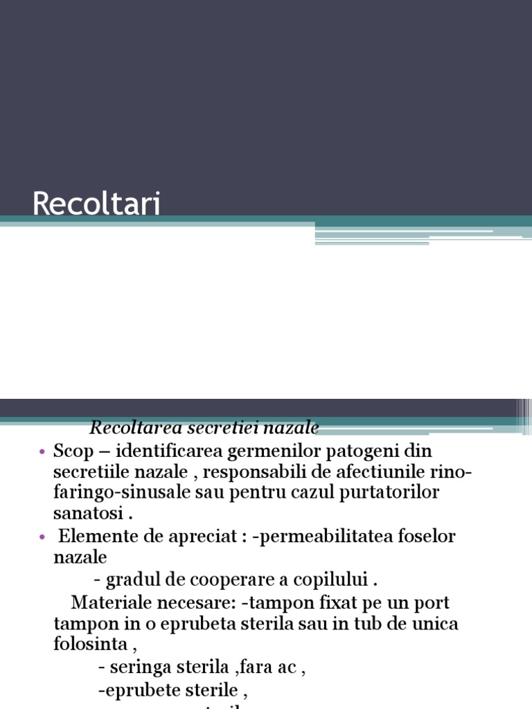 Recoltari | PDF