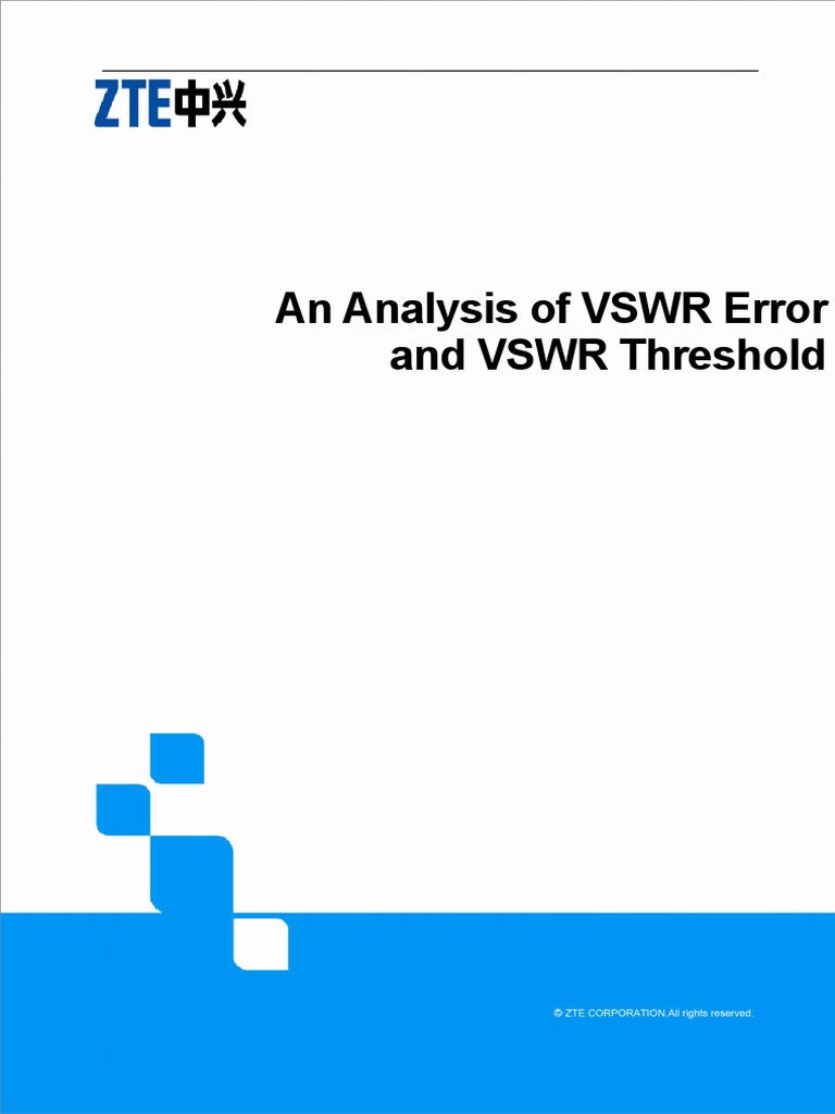 An Analysis of VSWR Error and VSWR Threshold | PDF | Telecommunications ...