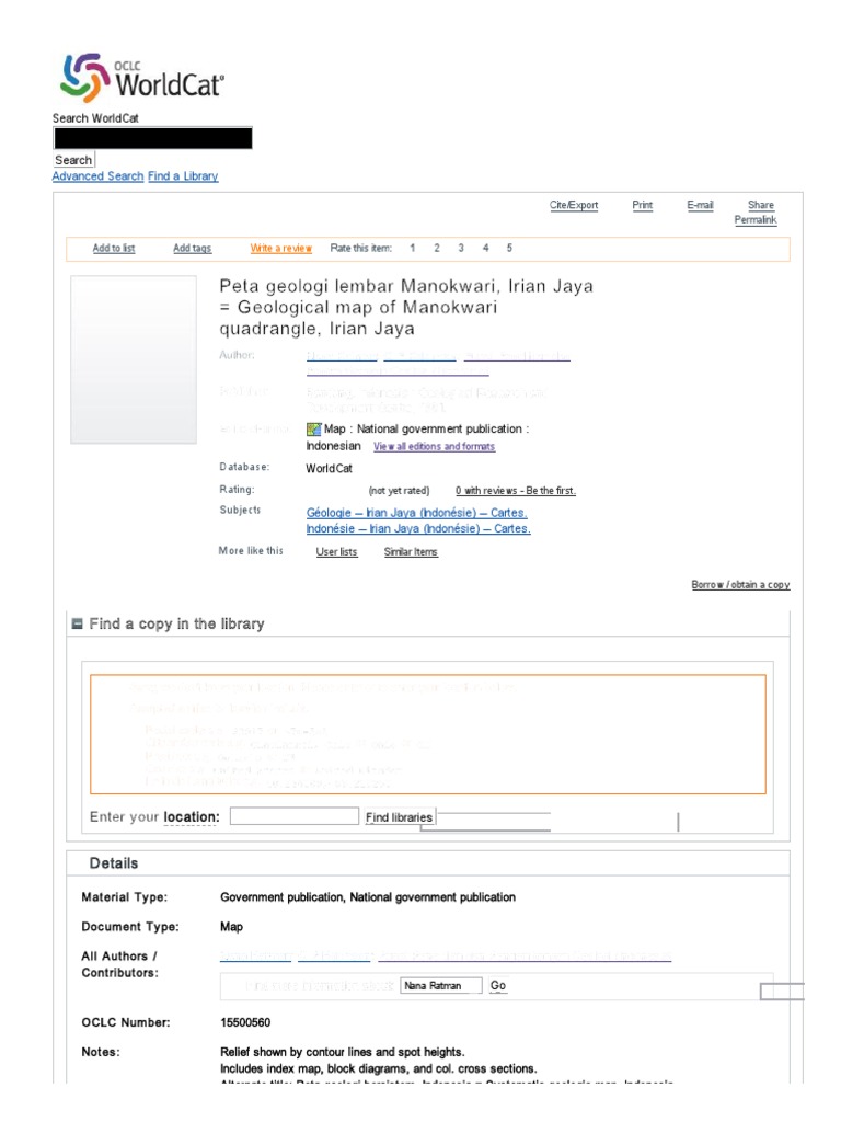 Geological Map of Manokwari, Irian Jaya | PDF | Visualization (Graphics ...