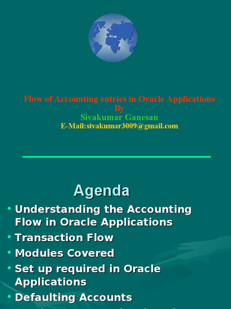 Flow of Accounting Entries in Oracle Applications | PDF | Accounts ...