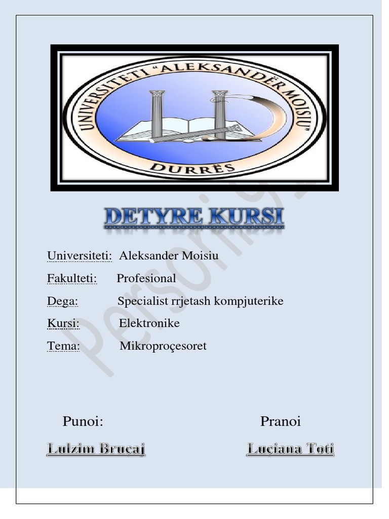 Detyre Kursi Mikro Proçesoret | PDF