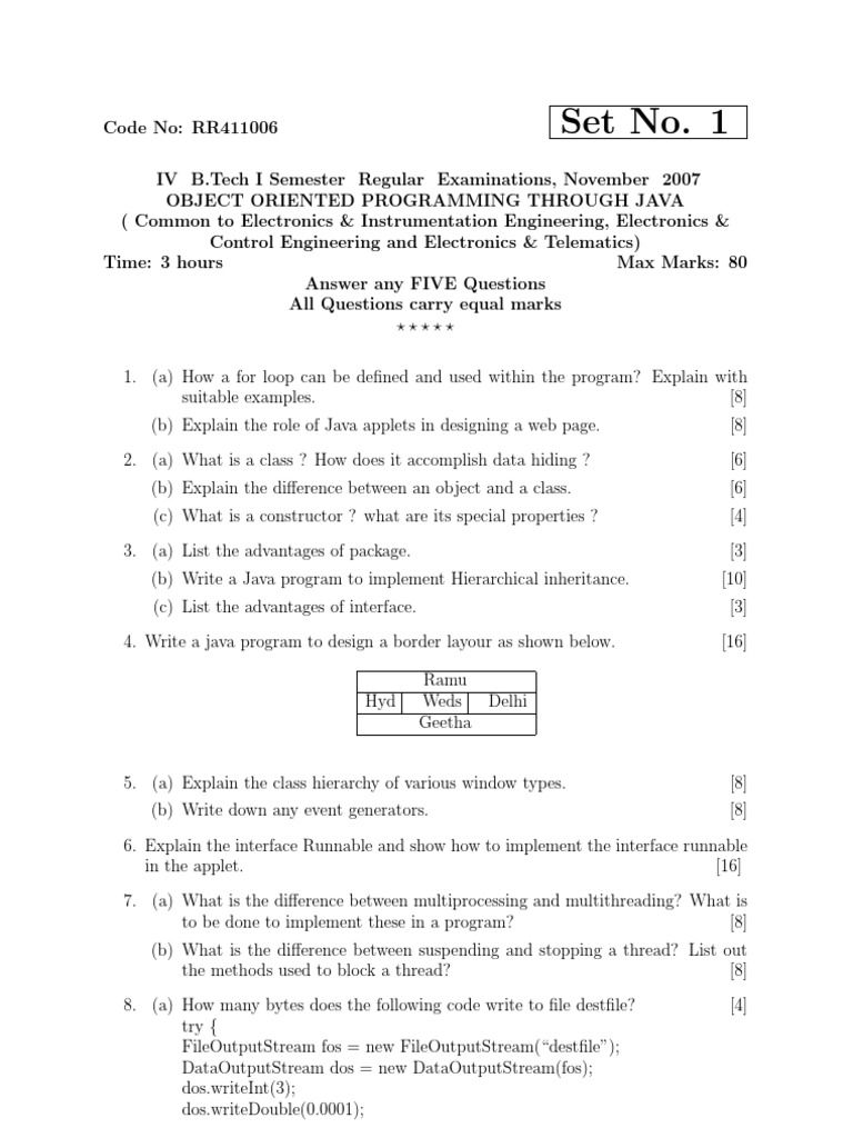 JNTU Old Question Papers 2007 | PDF