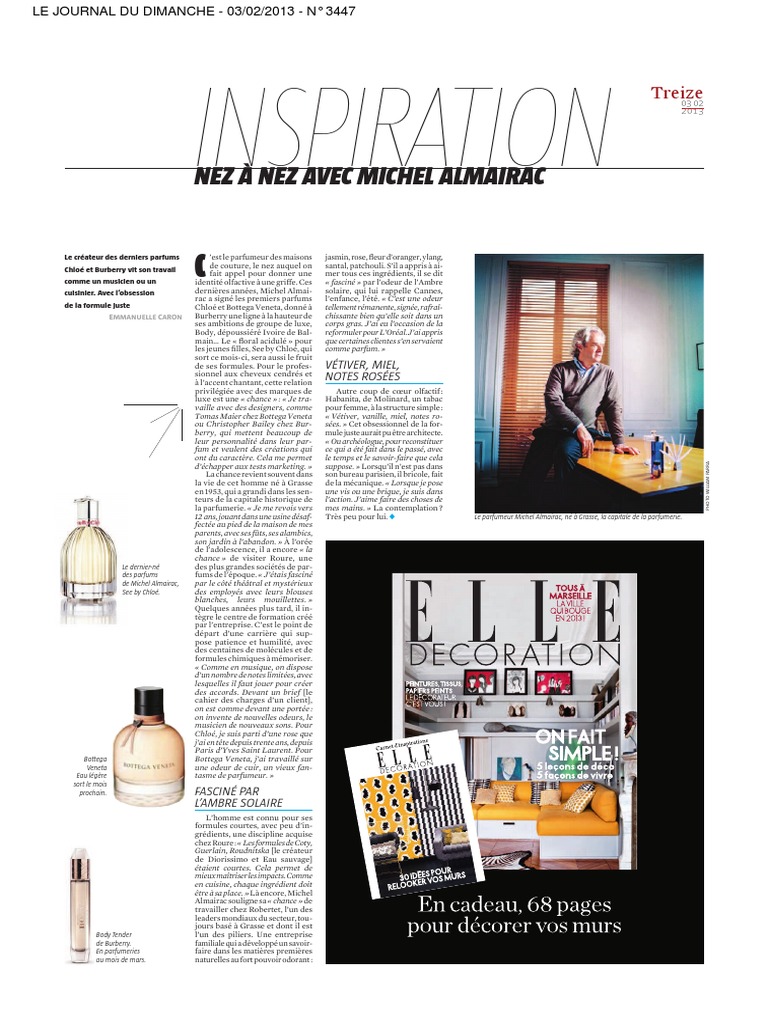 Portrait de Michel Almairac | Parfumerie | Parfum