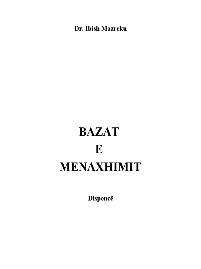 Bazat e Menaxhmentit | PDF