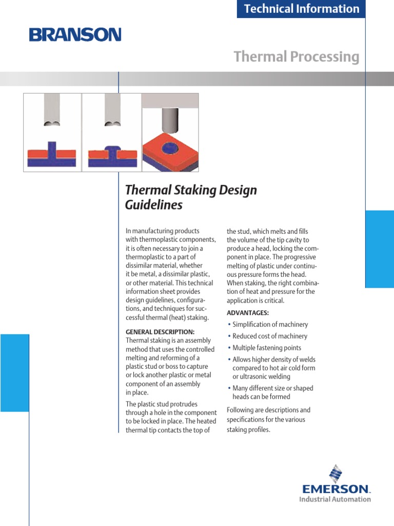 Thermal Staking Design Guide | PDF | Welding | Construction