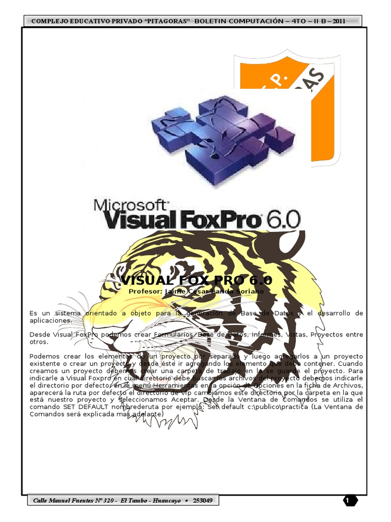 Visual FoxPro 6 0 | PDF | Tabla (base de datos) | Bases de datos