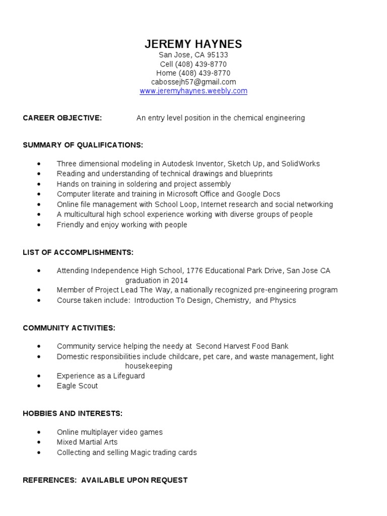 3 Haynes Jeremy Resume | PDF | Career & Growth