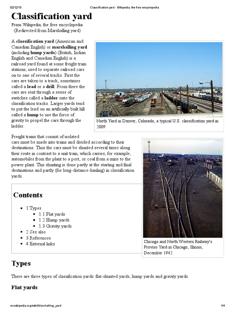 Classification Yard - Wikipedia, The Free Encyclopedia | PDF | Rail ...