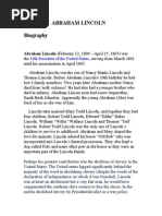 Abraham Lincoln Quiz | PDF