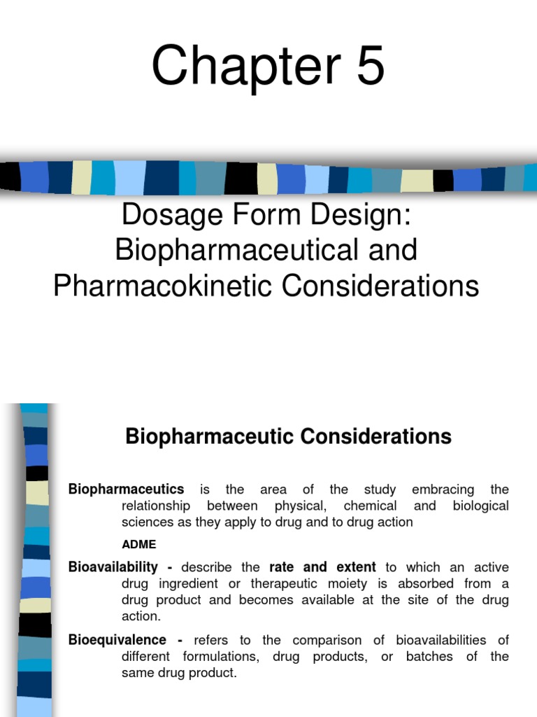 Dosage Form Design (3) | Bioavailability | Topical Medication