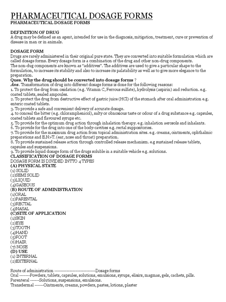 Pharmaceutical Dosage Forms | Topical Medication | Tablet (Pharmacy)