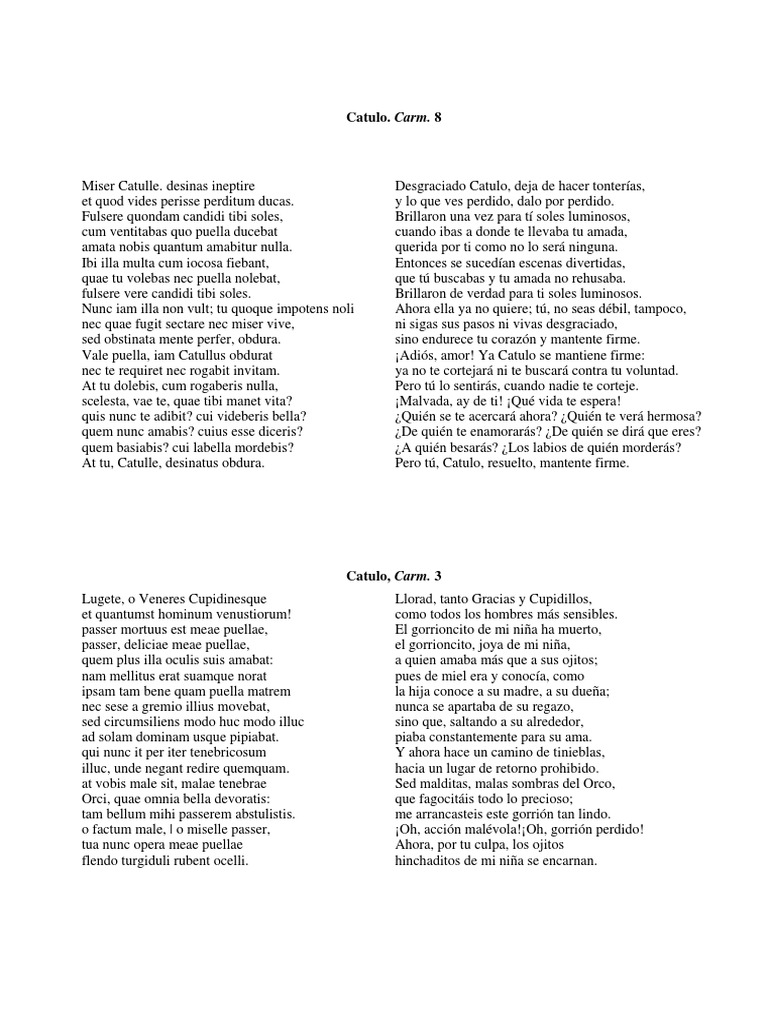 Catulo Poemas PDF | PDF