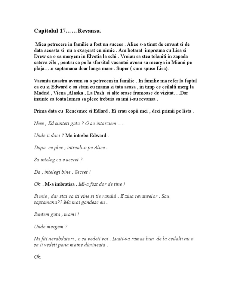 Capitolul 17 Revansa | PDF
