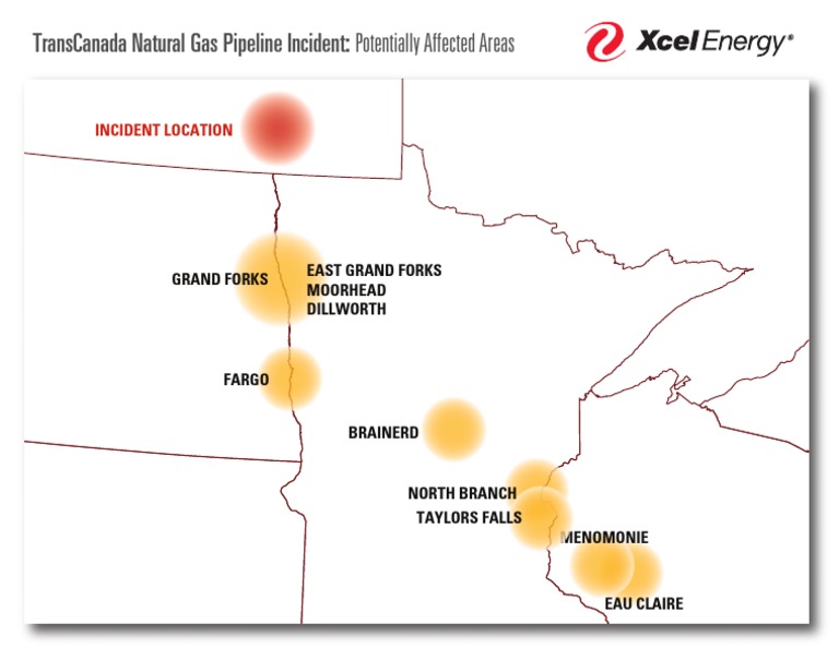 Trans Canada Incident Xcel Energy Map | PDF